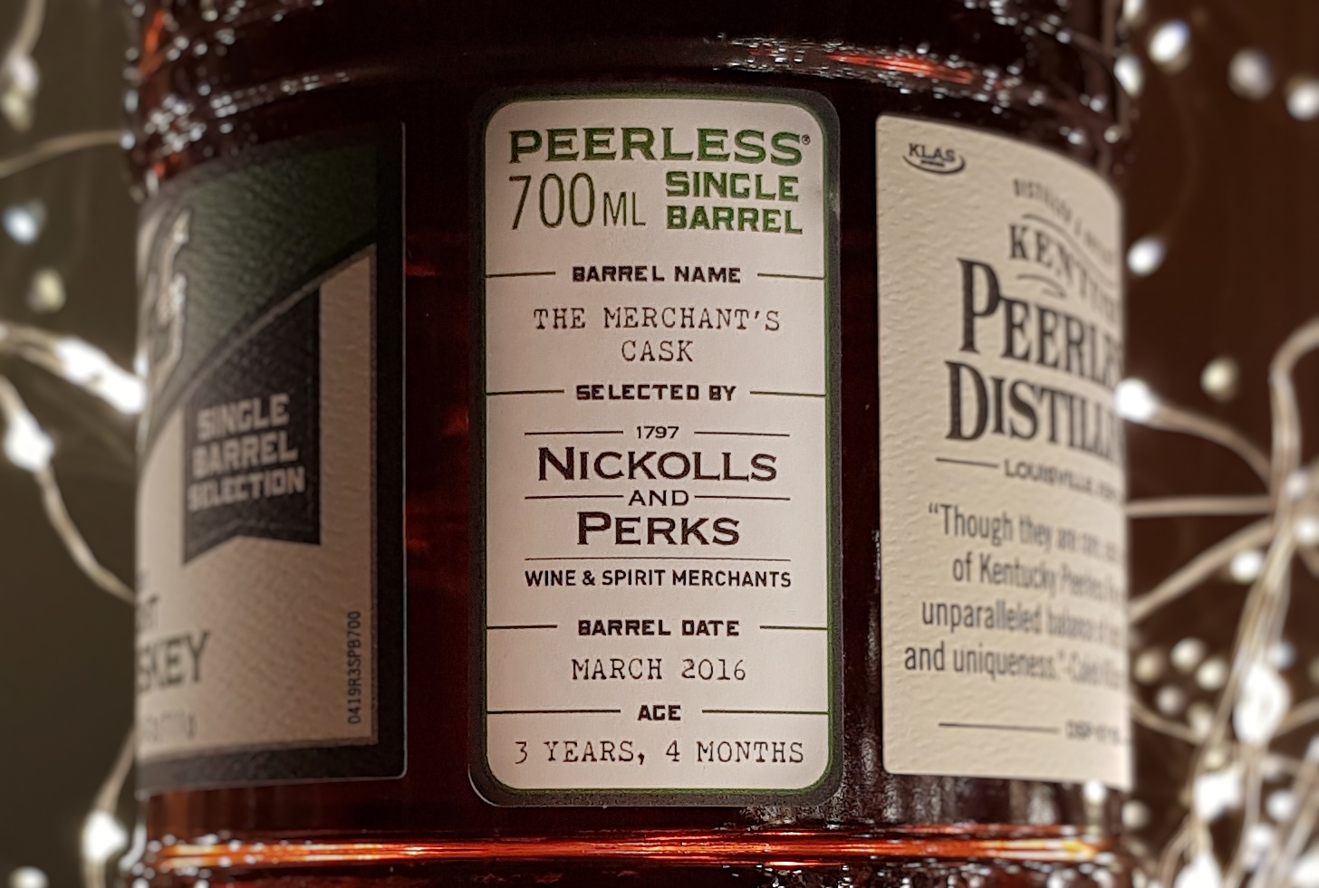 Kentucky Peerless Single Barrel Rye Nickolls & Perks (UK) ‘The Merchant ...